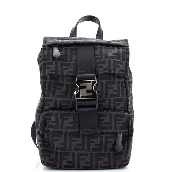 Fendi | Bags | Fendi Fendiness Backpack Zucca Canvas Small Black | Poshmark